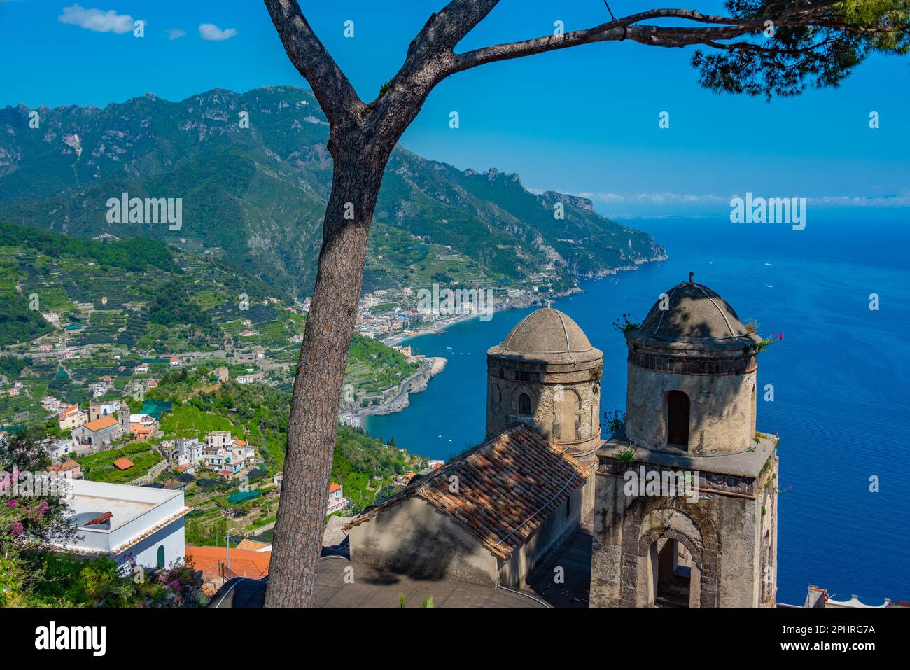 Detail of villa rufolo in the town of ravello hi-res stock photography ...
