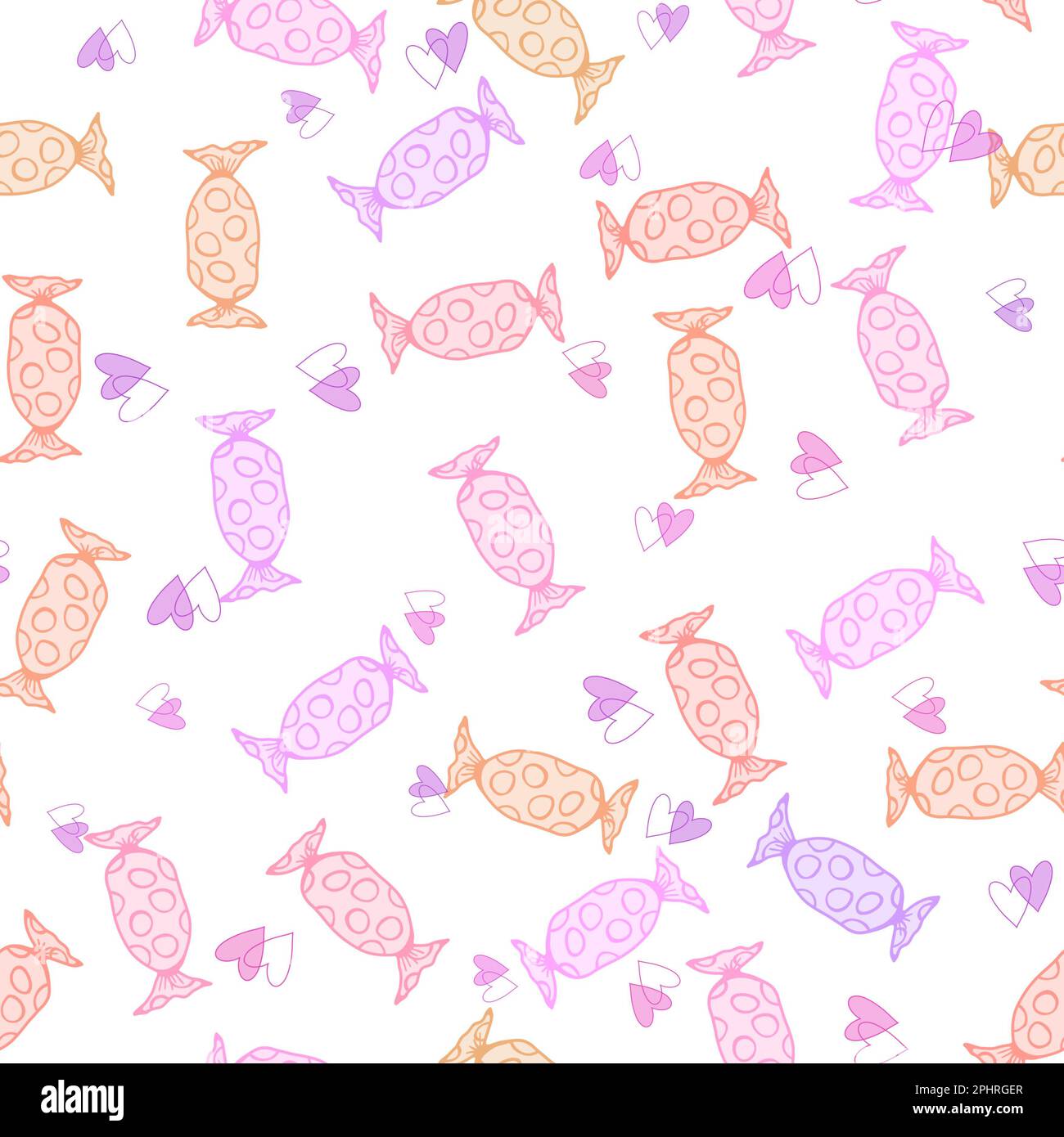 Cartoon doodle seamless sugar candy pattern for wrapping paper and ...
