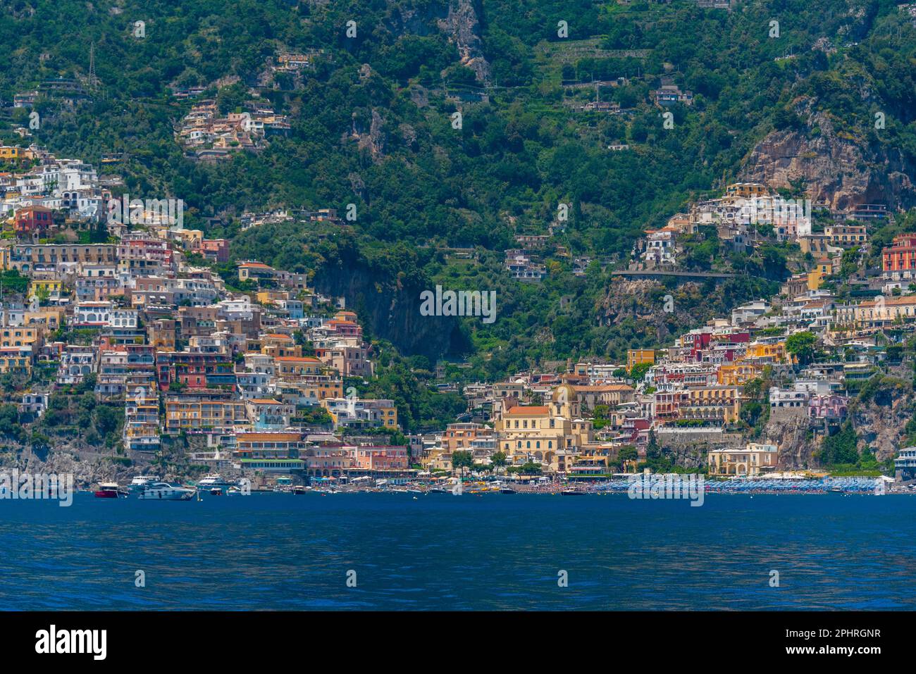 Panorama view of Positano town in Italy Stock Photo - Alamy