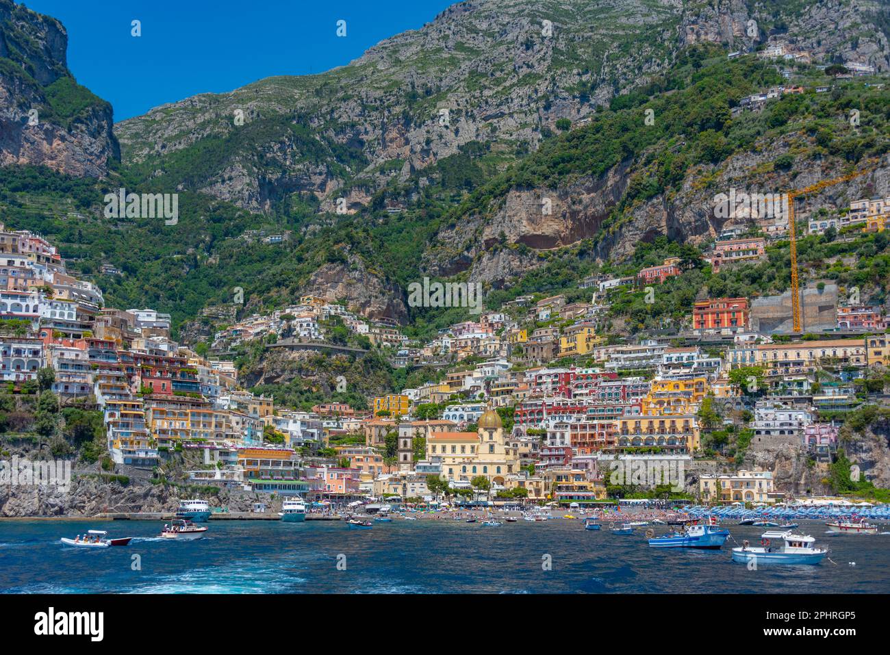 Panorama view of Positano town in Italy Stock Photo - Alamy