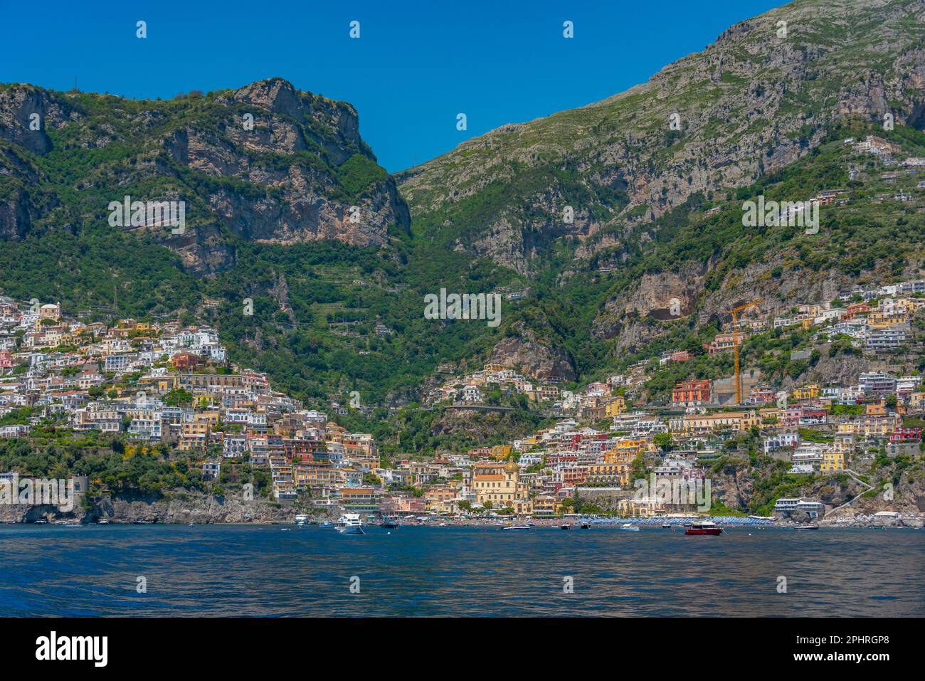 Panorama view of Positano town in Italy Stock Photo - Alamy