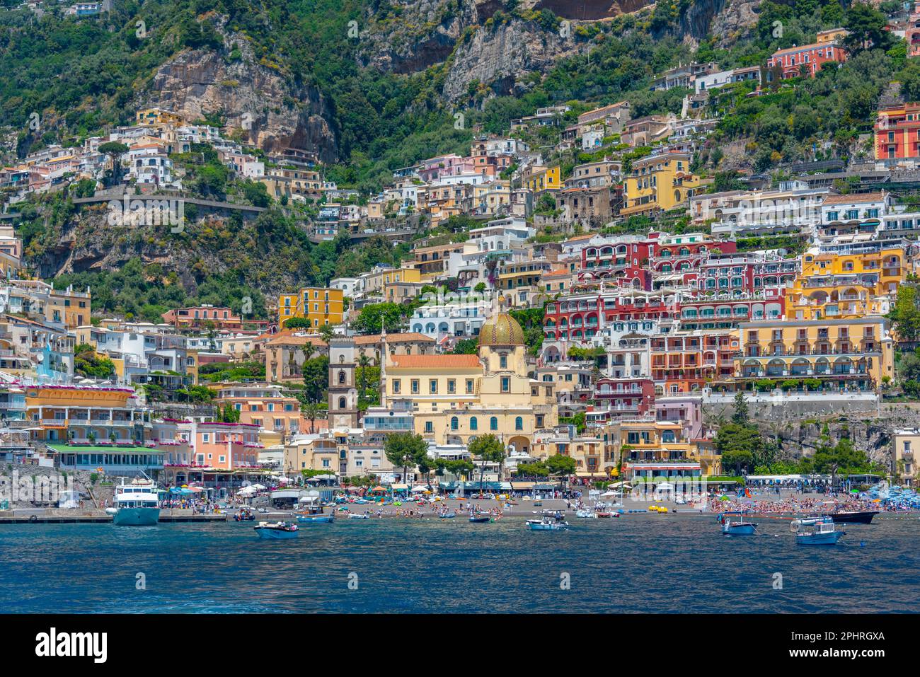 Panorama view of Positano town in Italy Stock Photo - Alamy