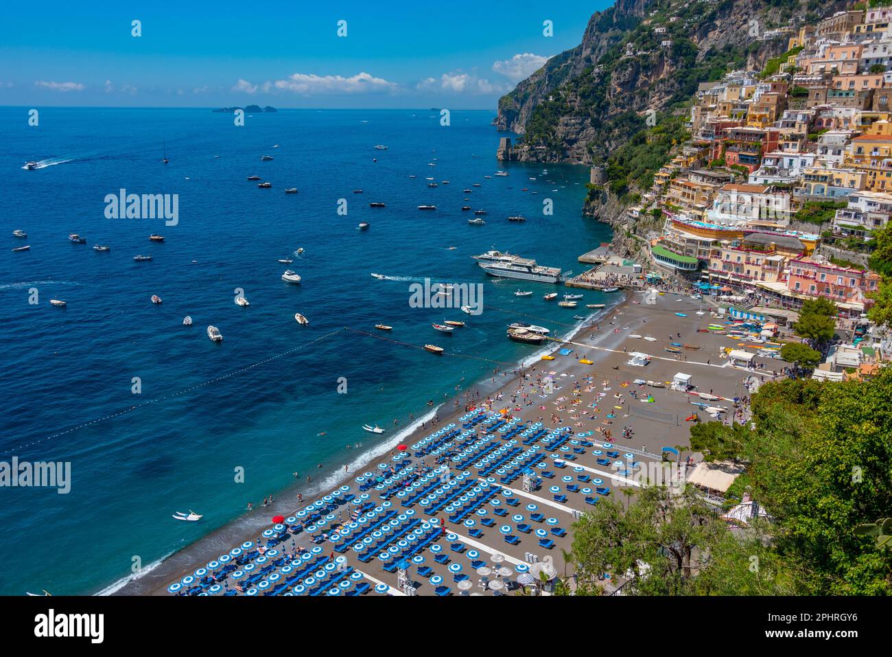 Aerial view of Positano beach in Italy Stock Photo - Alamy