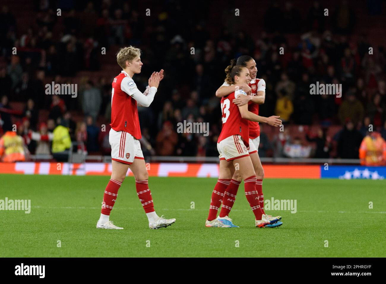 Players of Arsenal FC after the UEFA Womens Champions League quarter ...