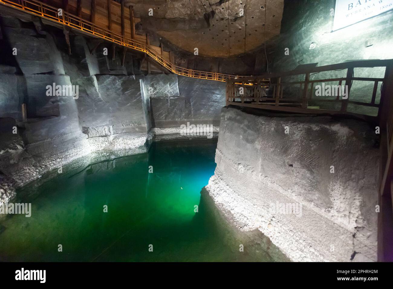 Salt lake in Wieliczka salt mine Stock Photo - Alamy