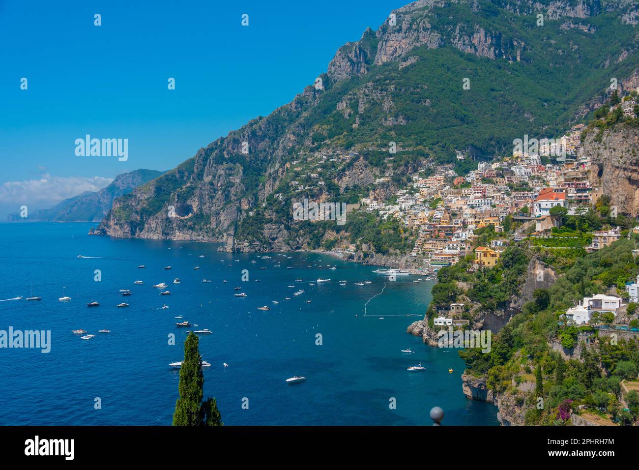Panorama view of Positano town in Italy Stock Photo - Alamy