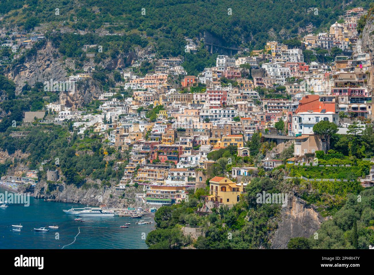 Panorama view of Positano town in Italy Stock Photo - Alamy