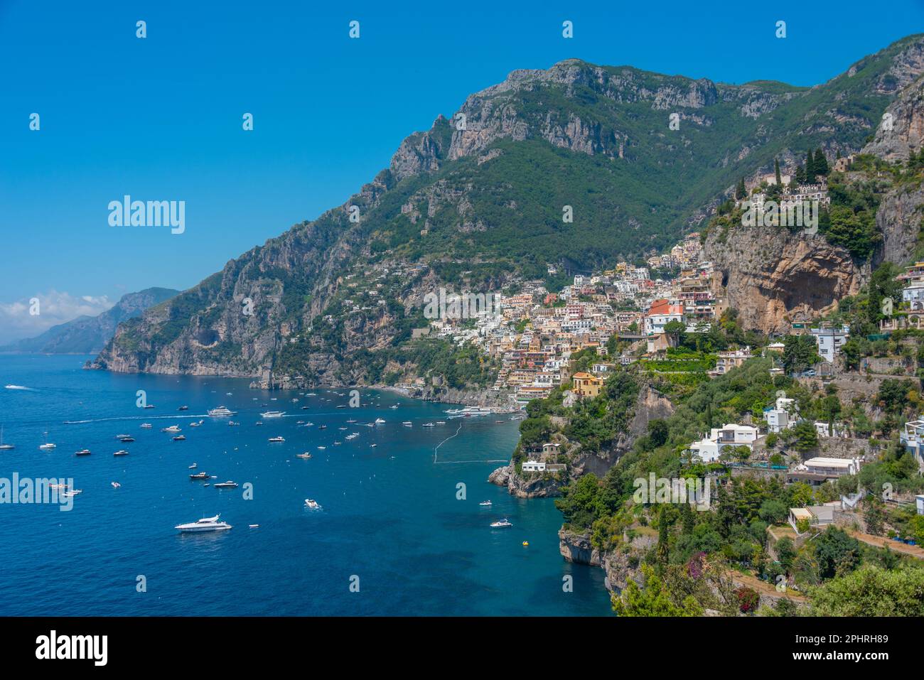 Panorama view of Positano town in Italy Stock Photo - Alamy