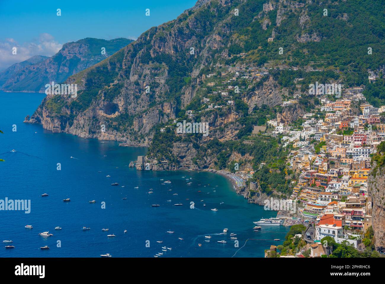 Panorama view of Positano town in Italy Stock Photo - Alamy