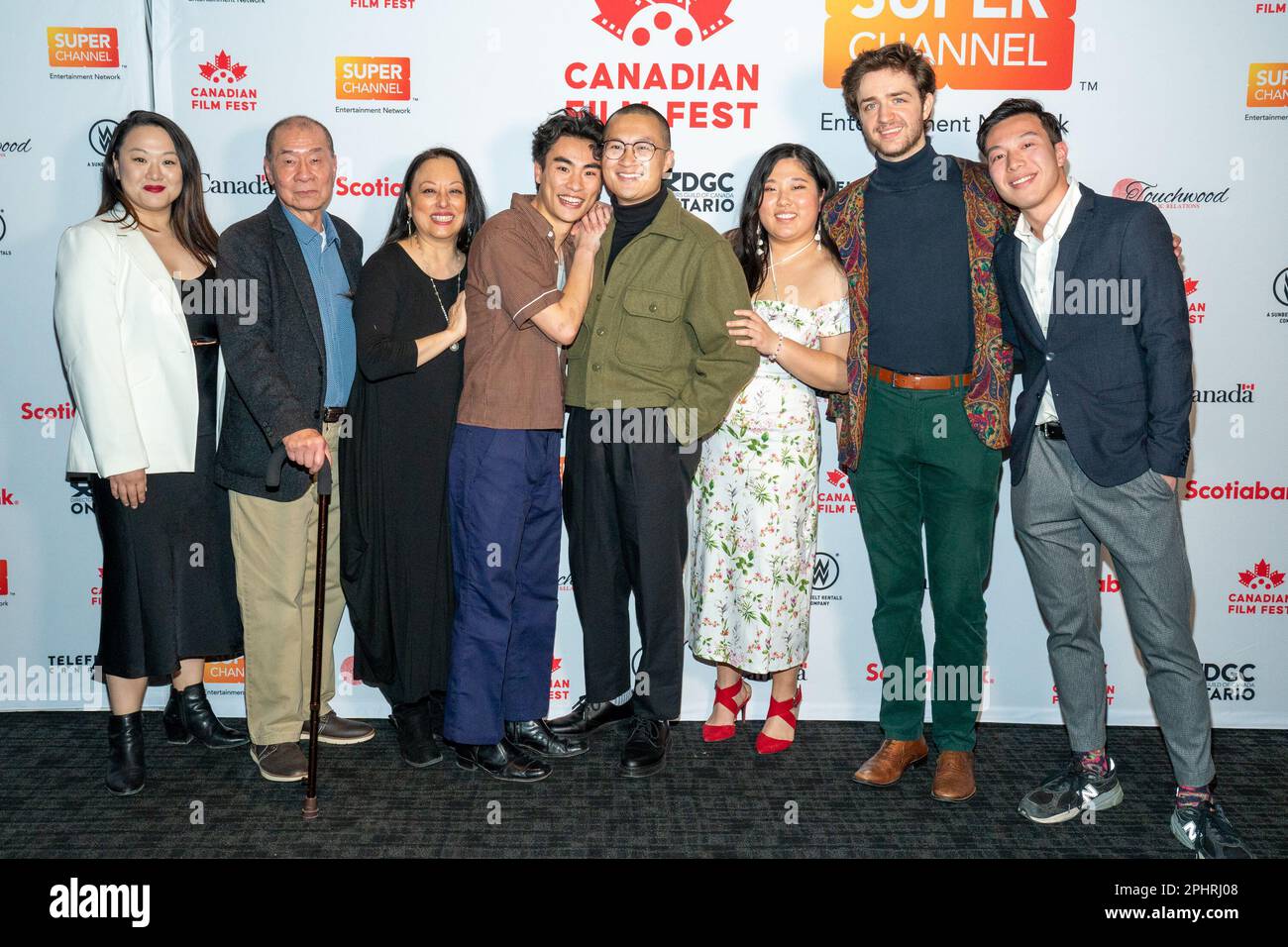 Toronto, Canada. 28th Mar, 2023. Danielle Ayow, Simon Sinn, Jane Luk ...