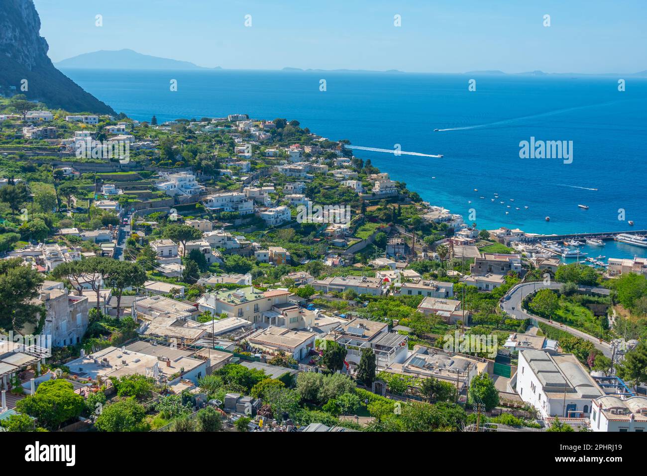 Aerial view of Italian island Capri Stock Photo - Alamy