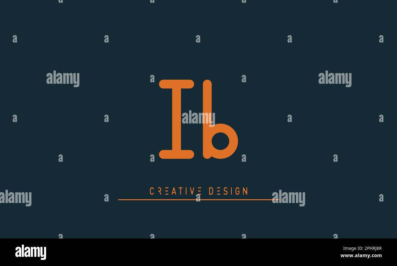 Alphabet letters Initials Monogram logo IB , BI Stock Vector Image ...