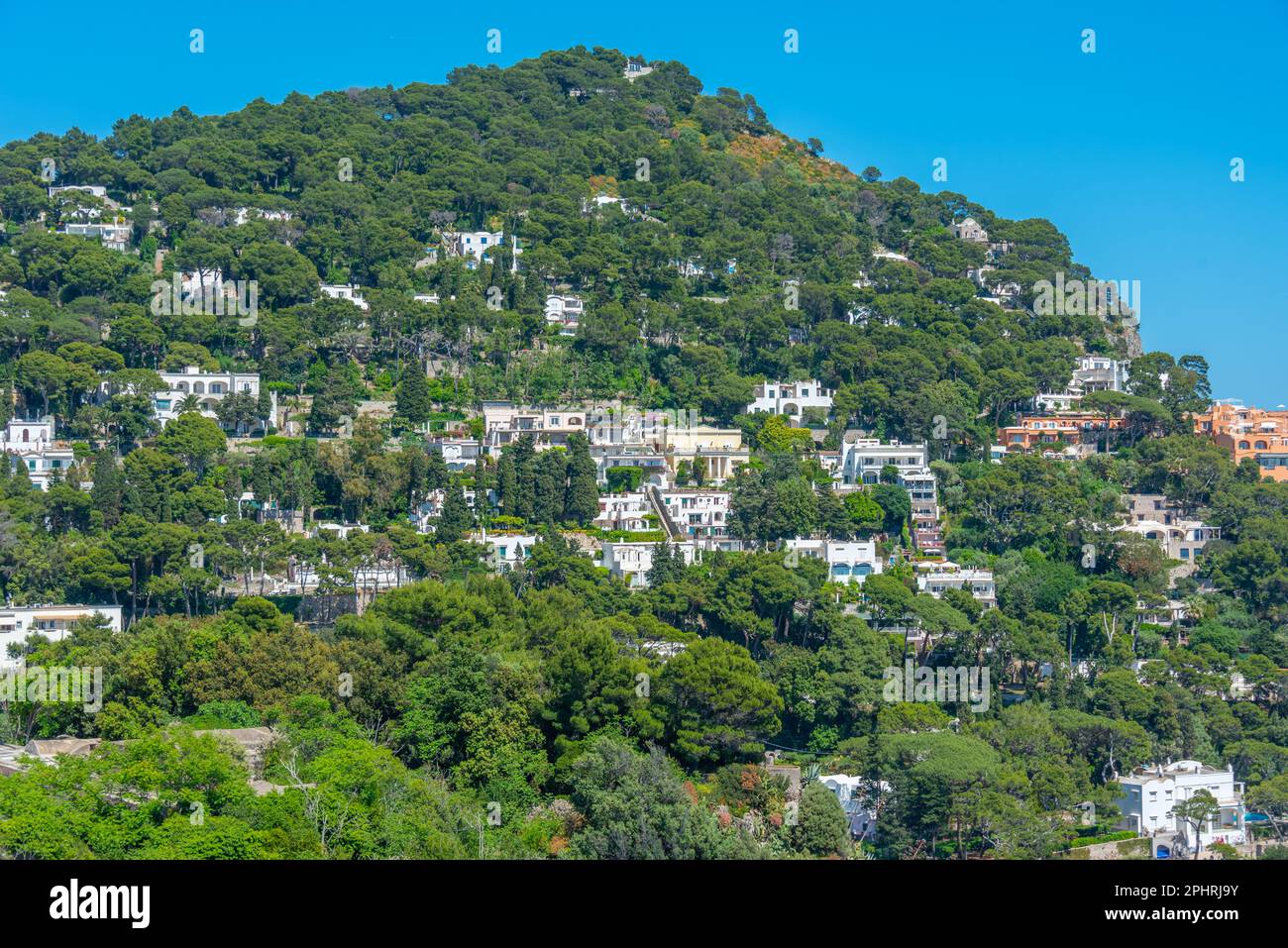 Aerial view of Italian island Capri Stock Photo - Alamy