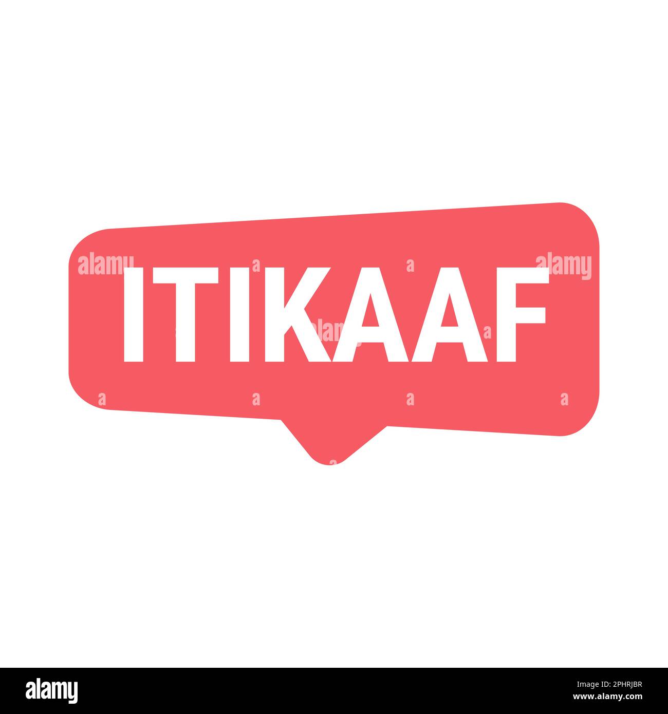 Itikaaf Red Vector Callout Banner with Information on Donations and ...