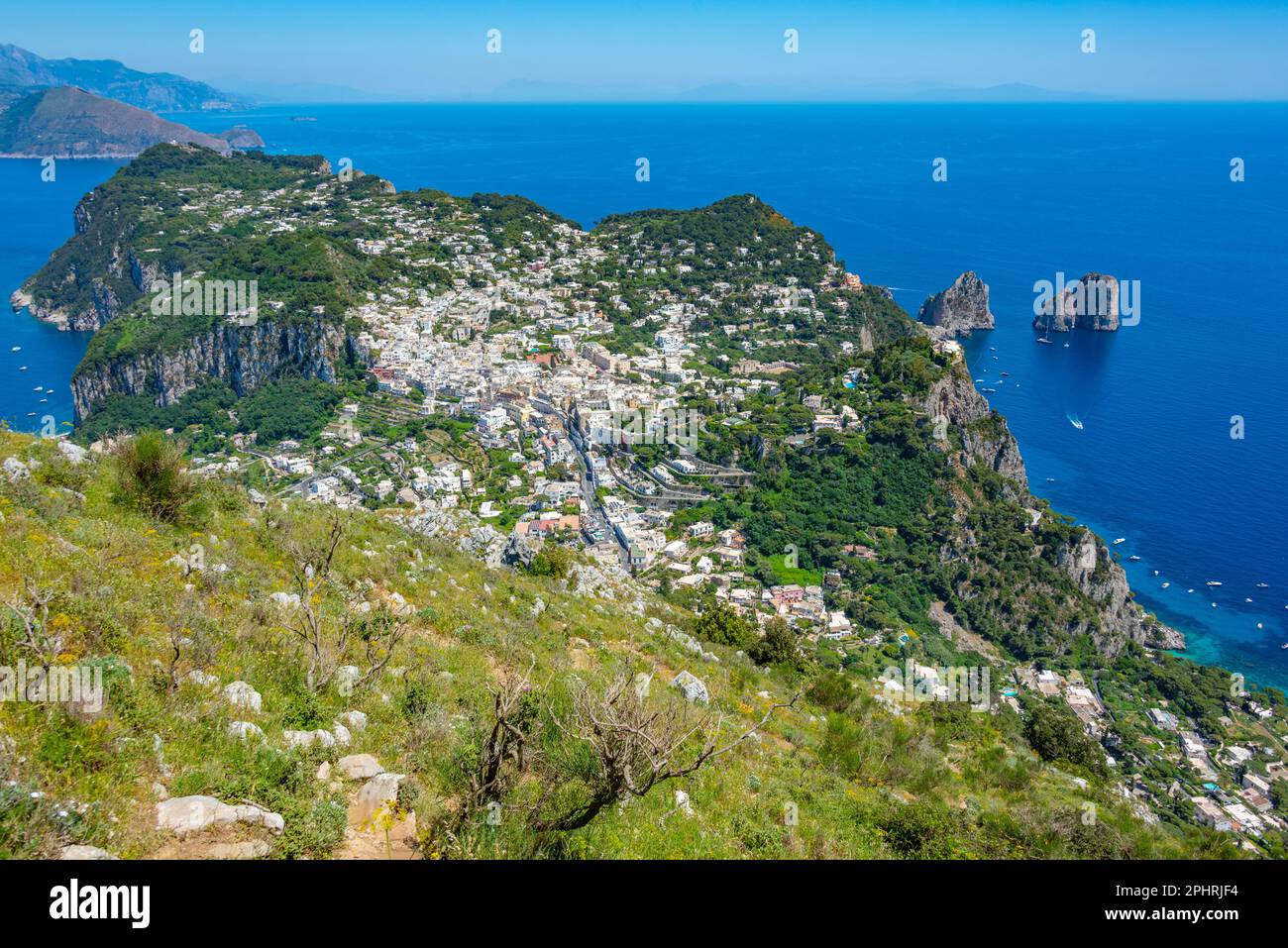 Panorama view of Italian island Capri Stock Photo - Alamy