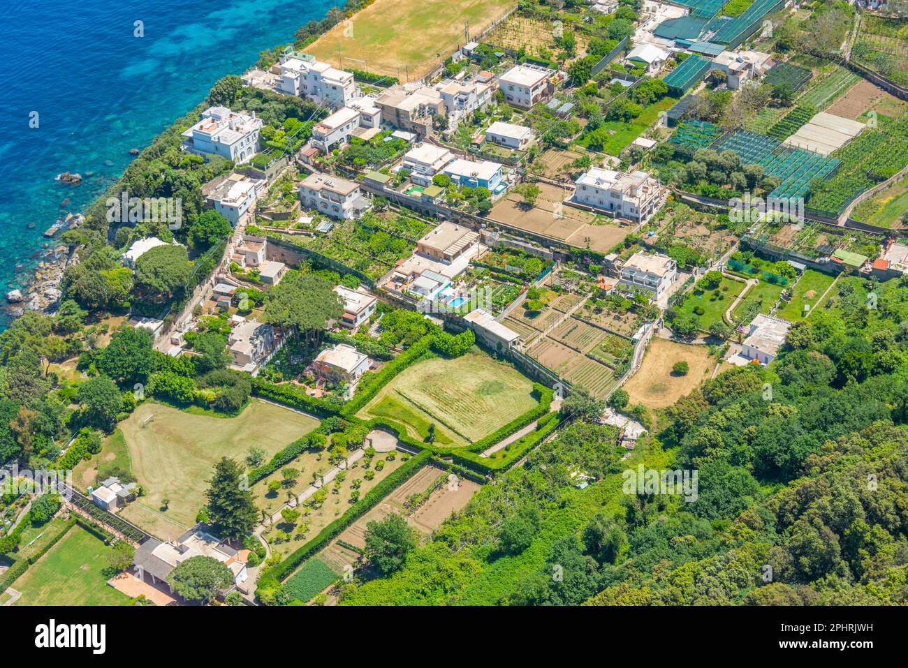 Aerial view of Italian island Capri Stock Photo - Alamy