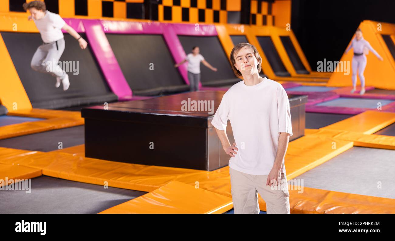 Trampoline gymnast male hi-res stock photography and images - Alamy
