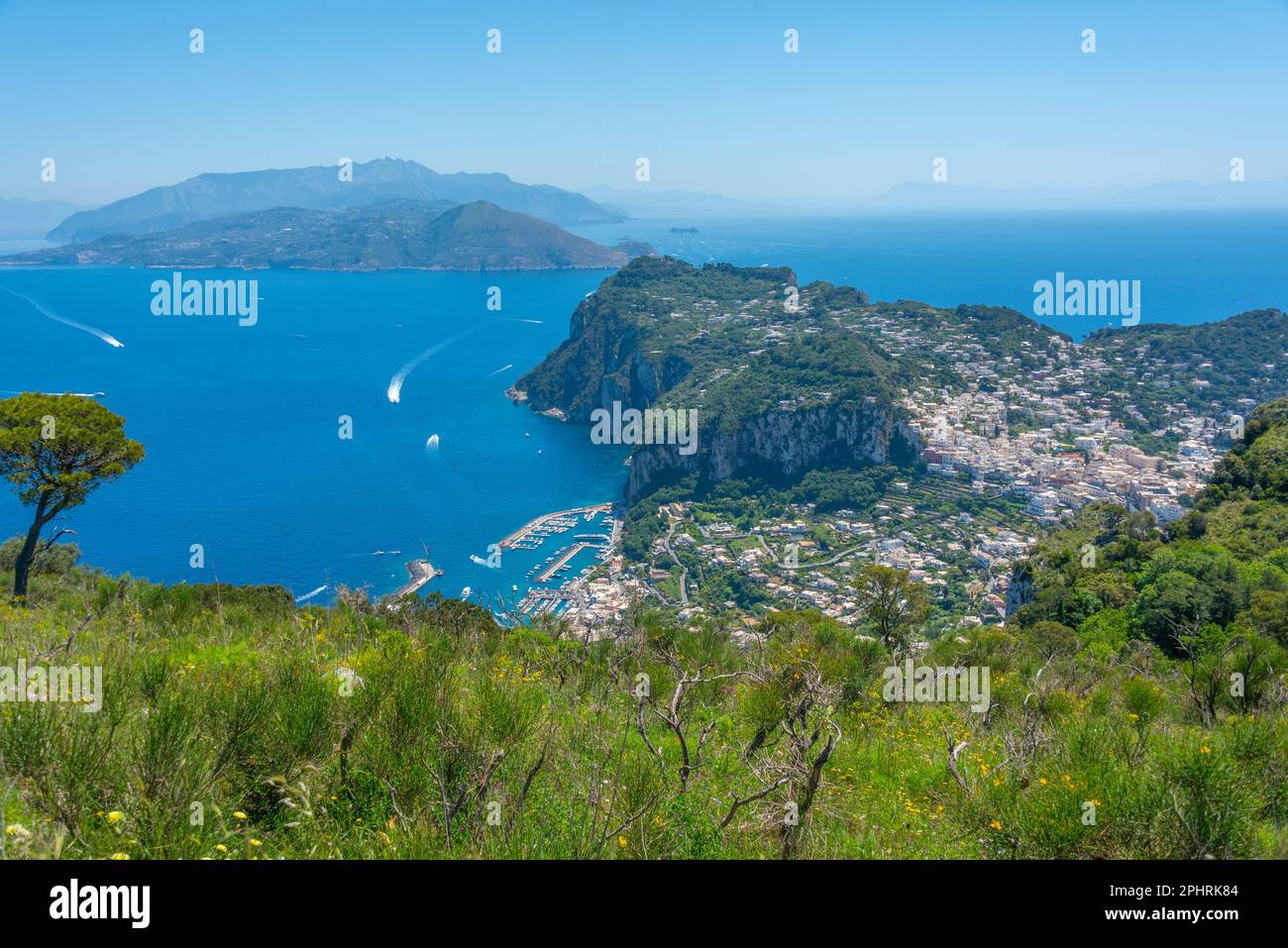 Panorama view of Italian island Capri Stock Photo - Alamy