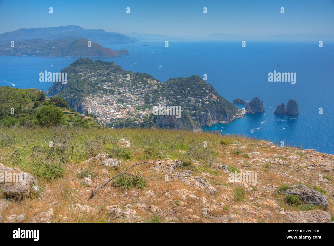 Panorama view of Italian island Capri Stock Photo - Alamy