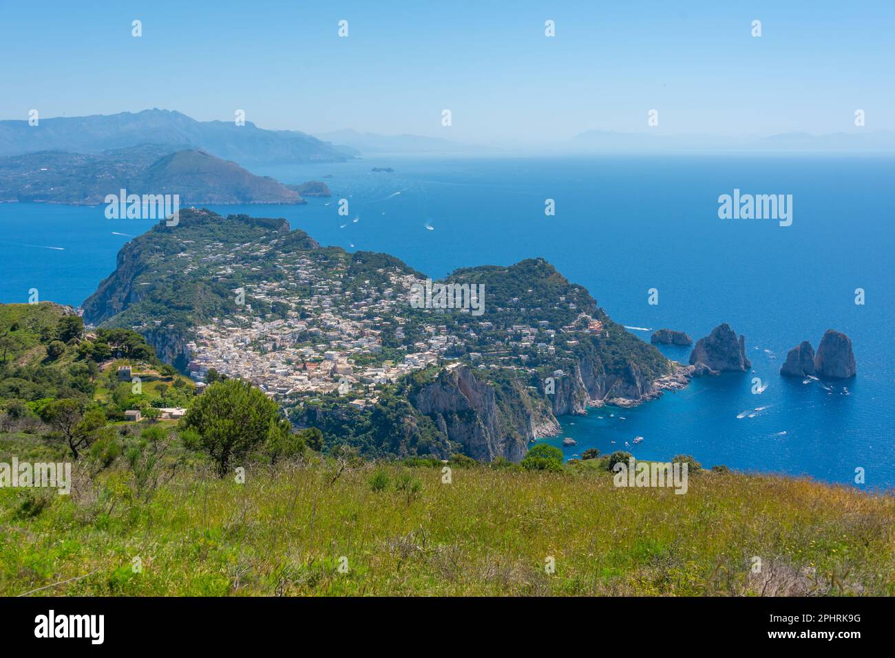 Panorama view of Italian island Capri Stock Photo - Alamy