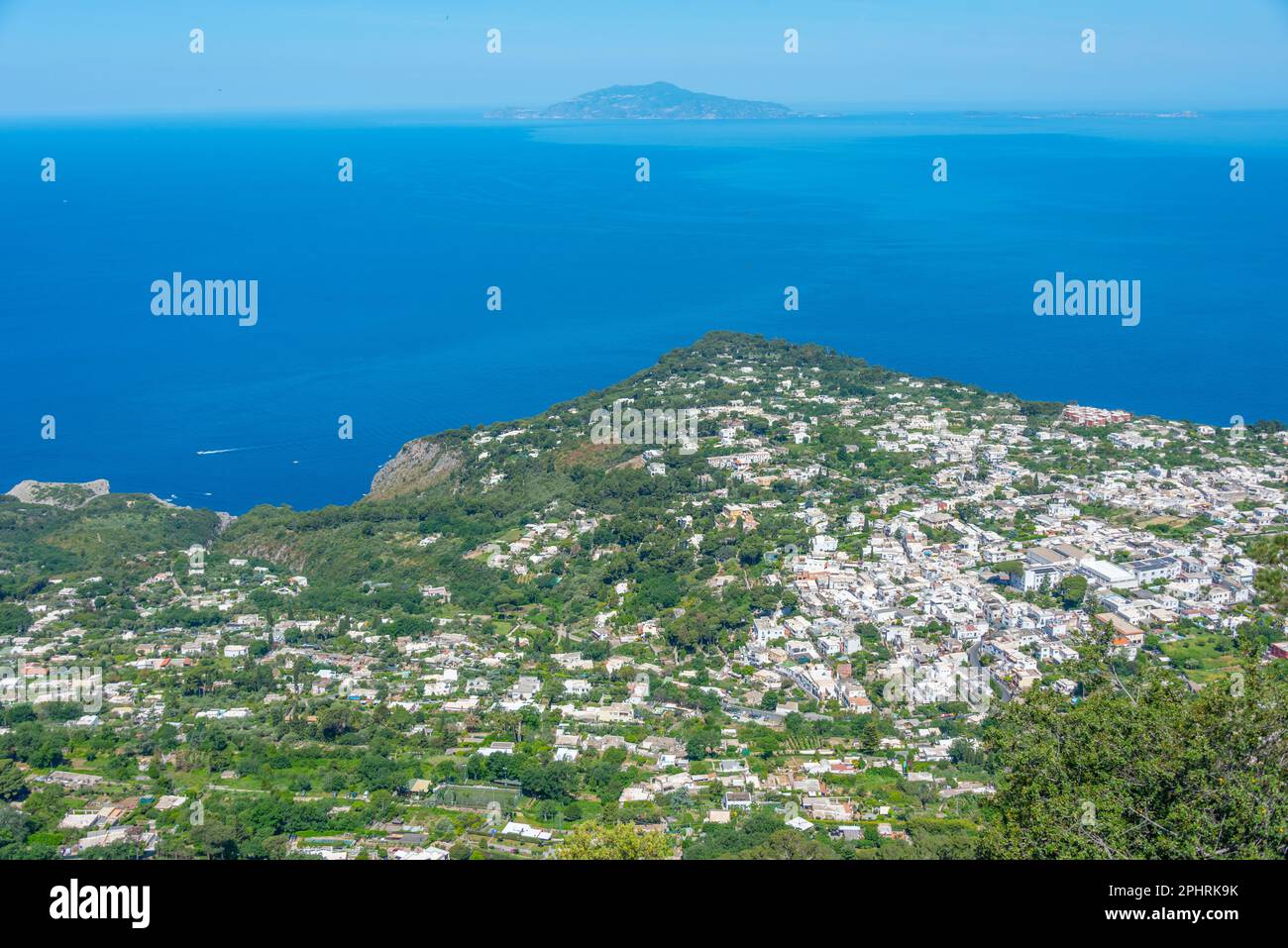 Aerial view of Anacapri town at Capri island, Italy Stock Photo - Alamy