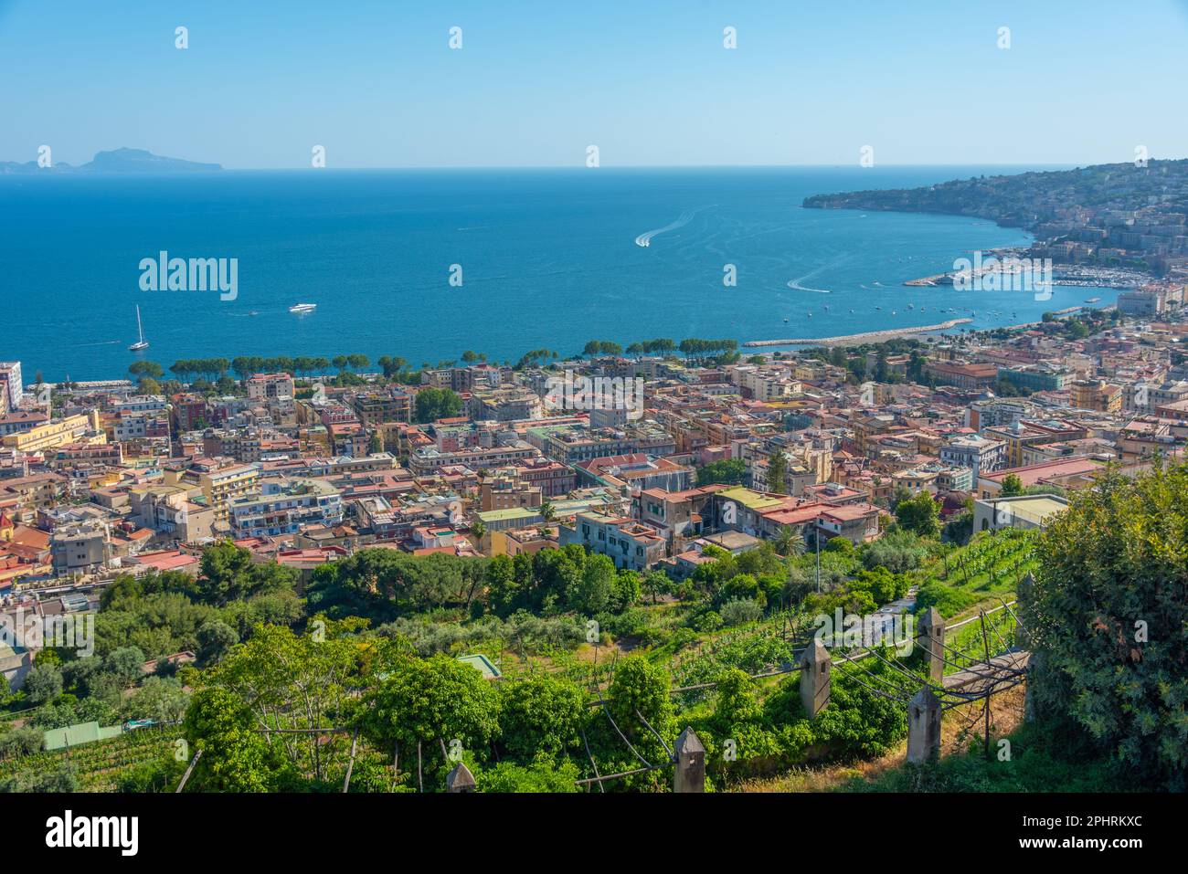 Aerial view of Italian city Naples Stock Photo - Alamy