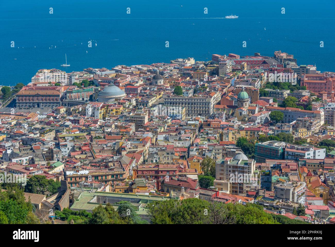 Panorama view of Italian town Naples Stock Photo - Alamy