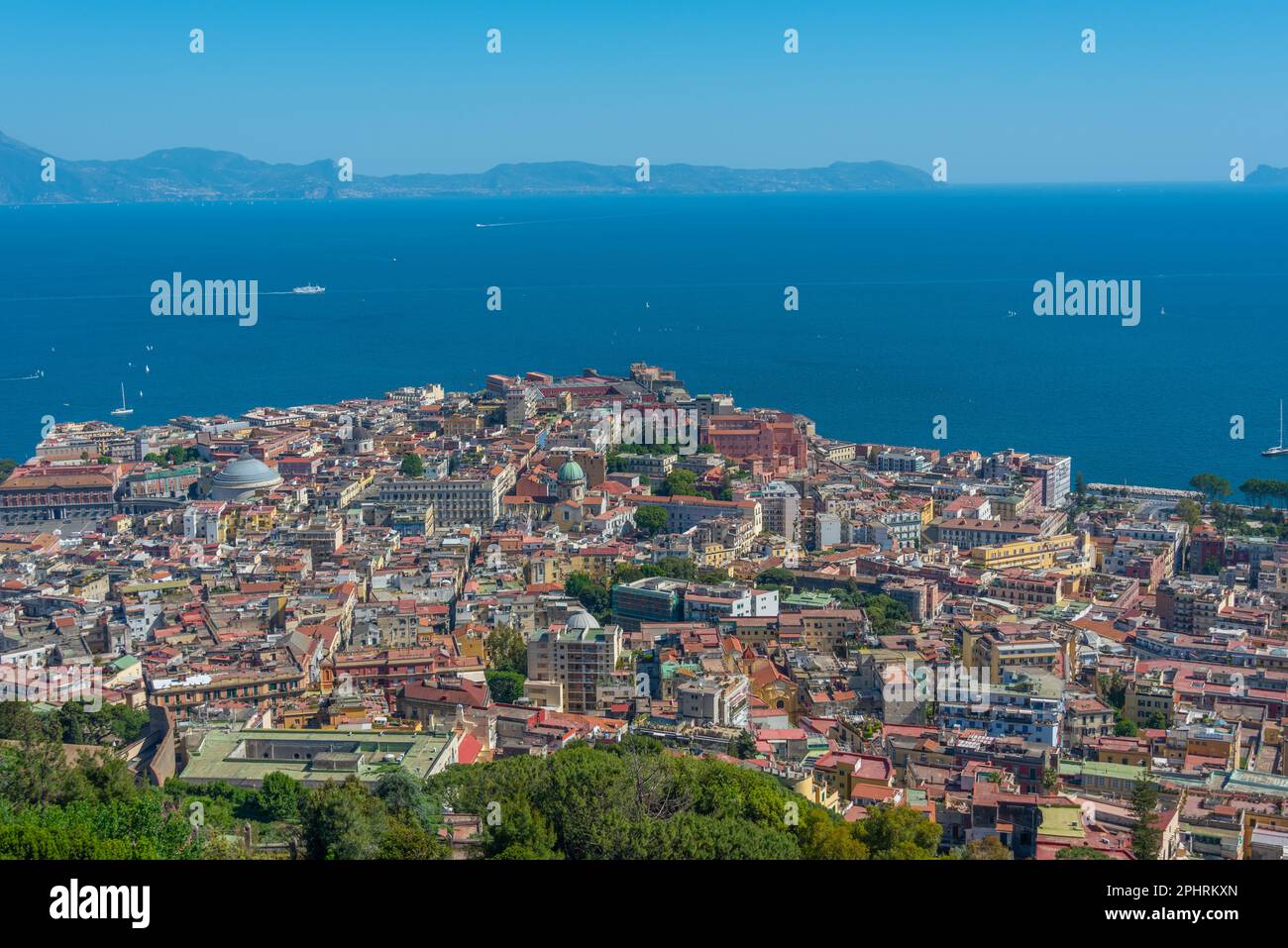 Panorama view of Italian town Naples Stock Photo - Alamy