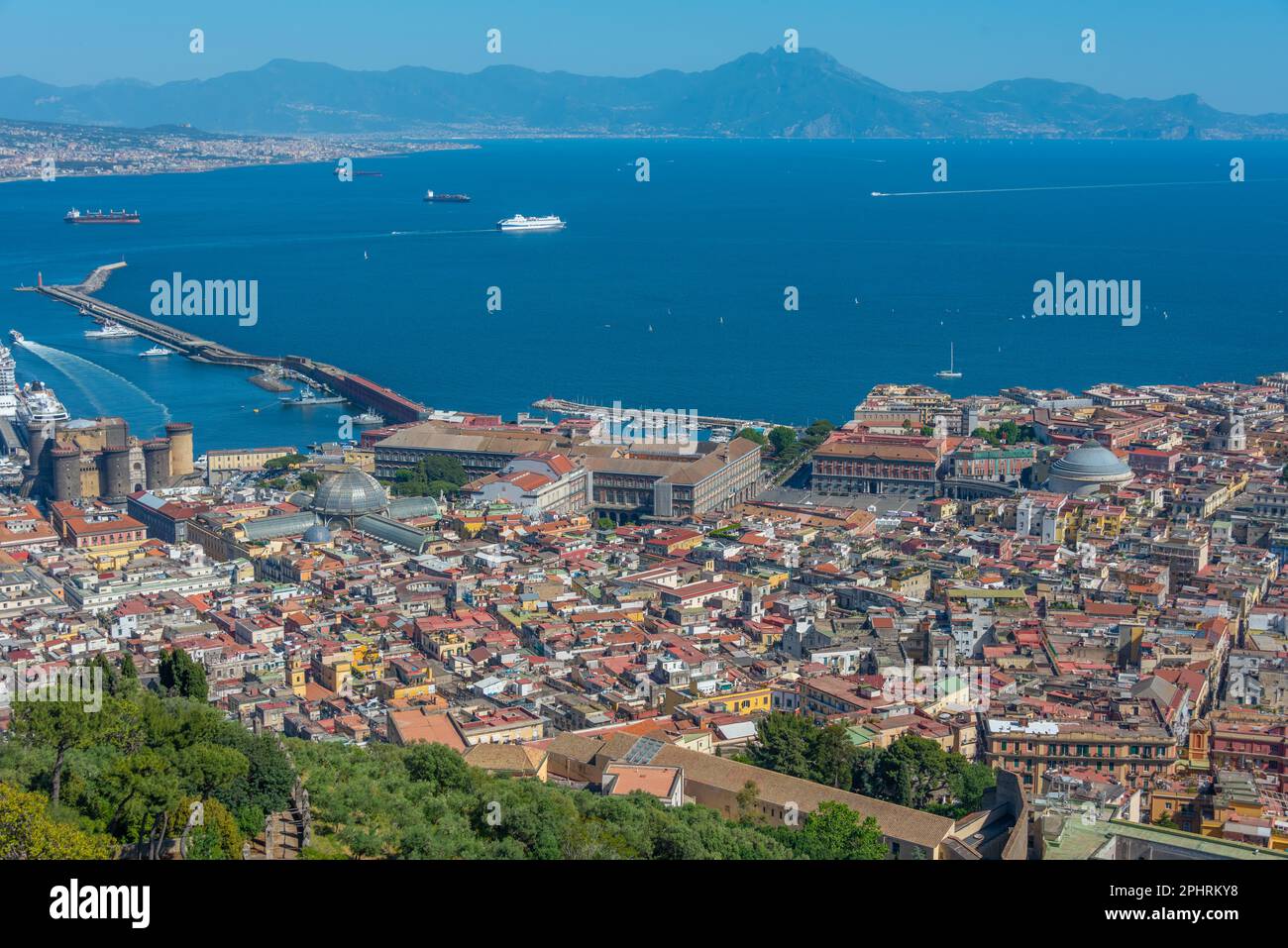 Panorama view of Italian town Naples Stock Photo - Alamy