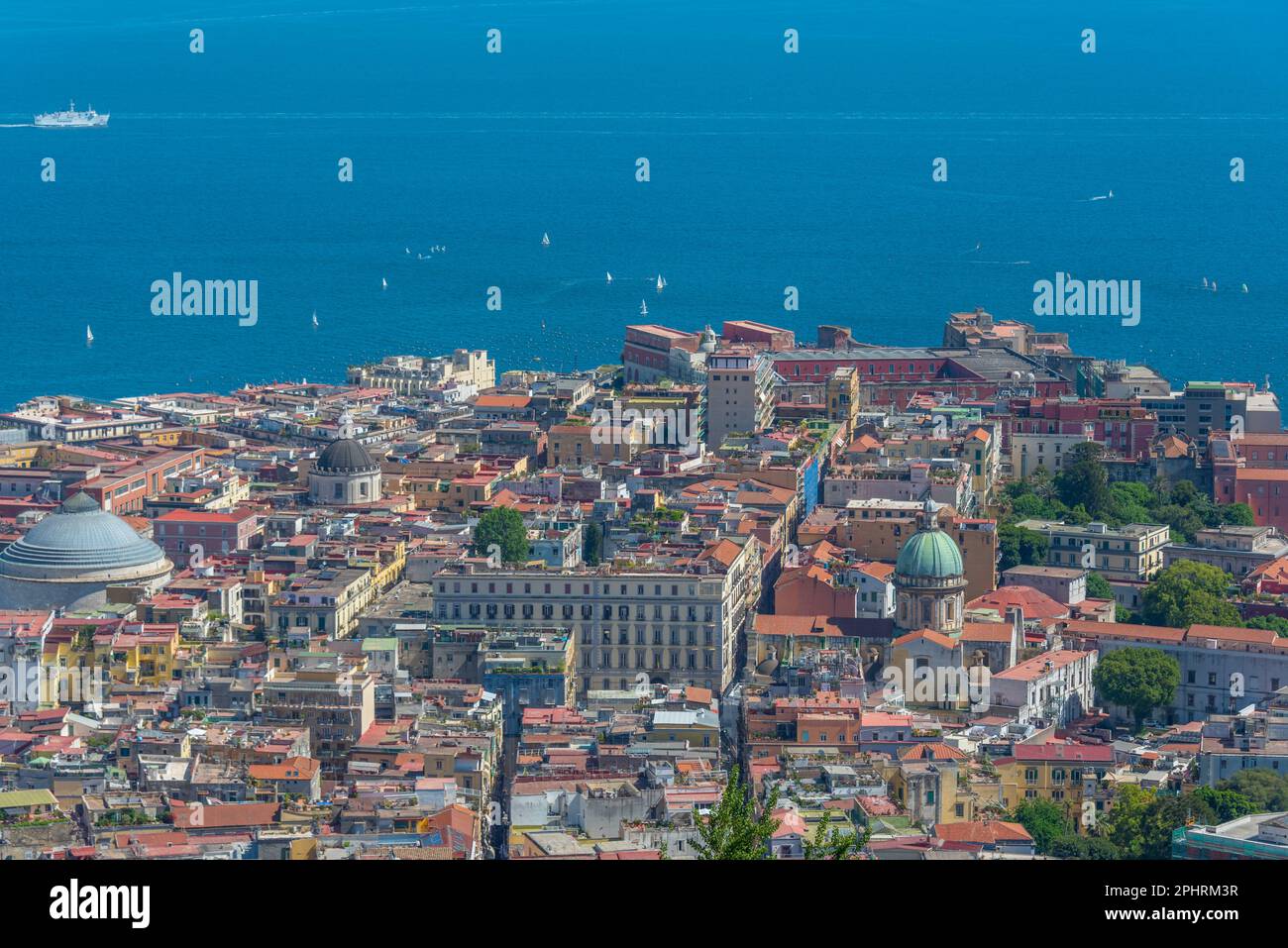 Panorama view of Italian town Naples Stock Photo - Alamy
