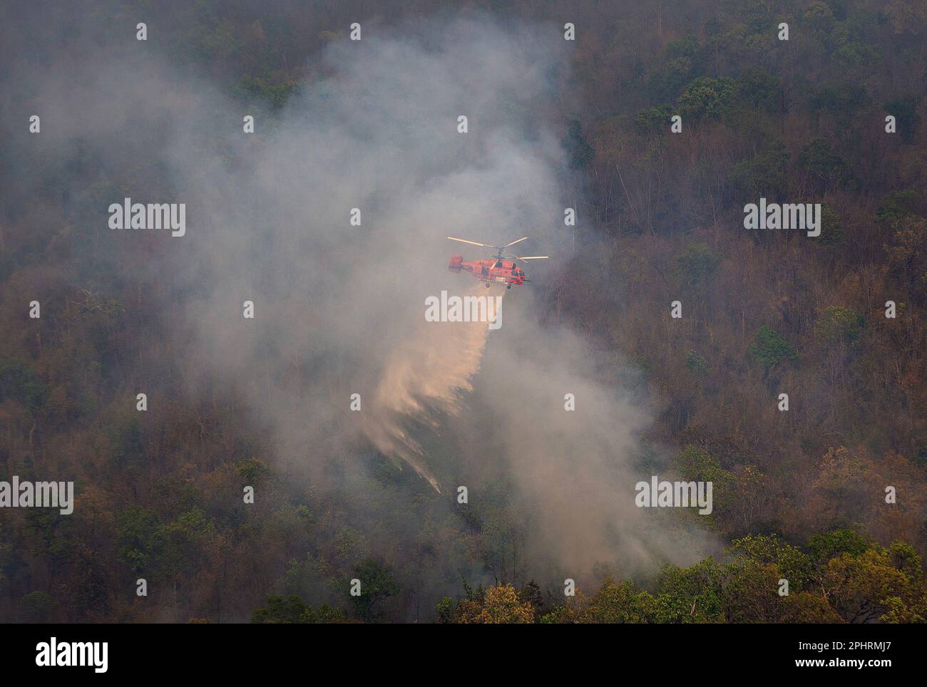 A firefighting KA-32 helicopter from Thai Department of Disaster ...