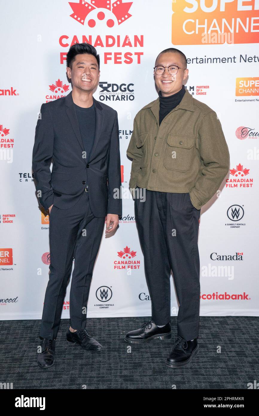 Toronto, Canada. 28th Mar, 2023. Christopher Yip and Allen Liu attend the “Streams Flow From A ...