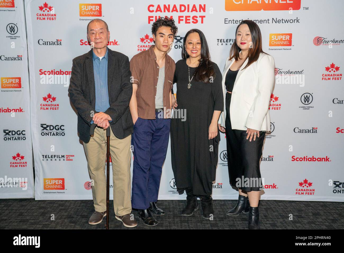Toronto, Canada. 28th Mar, 2023. Simon Sinn, Liam Ma, Jane Luk and ...