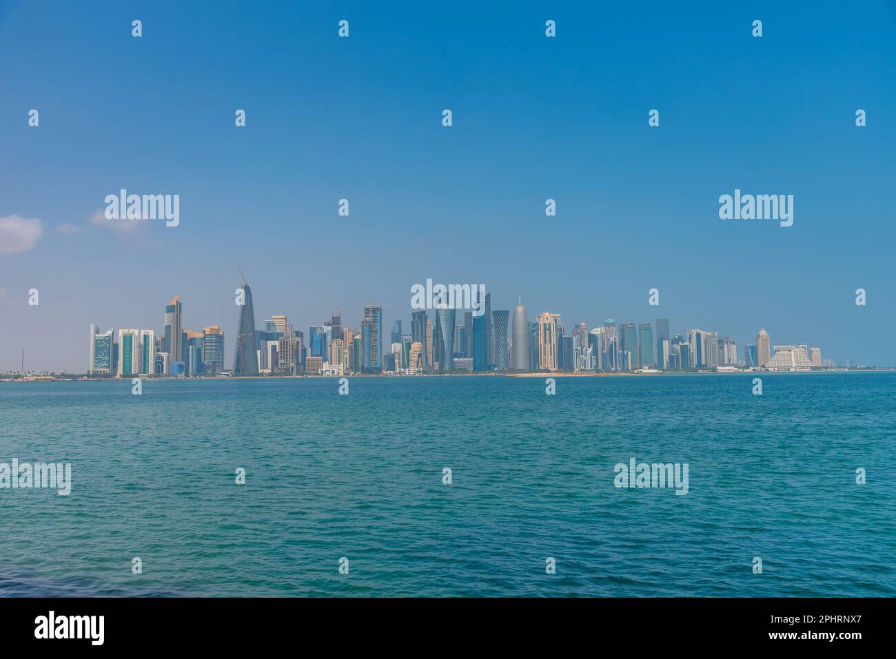 Skyline of Doha - the capital of Qatar Stock Photo - Alamy
