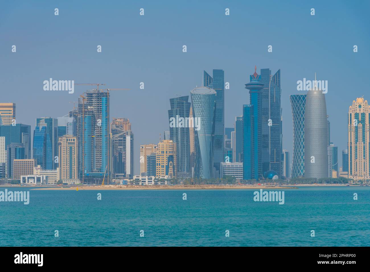 Skyline of Doha - the capital of Qatar Stock Photo - Alamy