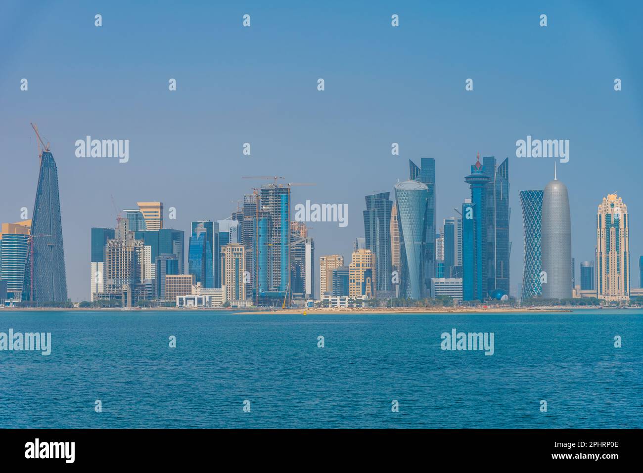 Skyline of Doha - the capital of Qatar Stock Photo - Alamy