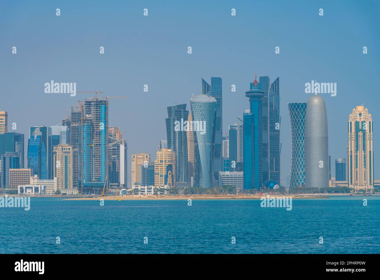 Skyline of Doha - the capital of Qatar Stock Photo - Alamy