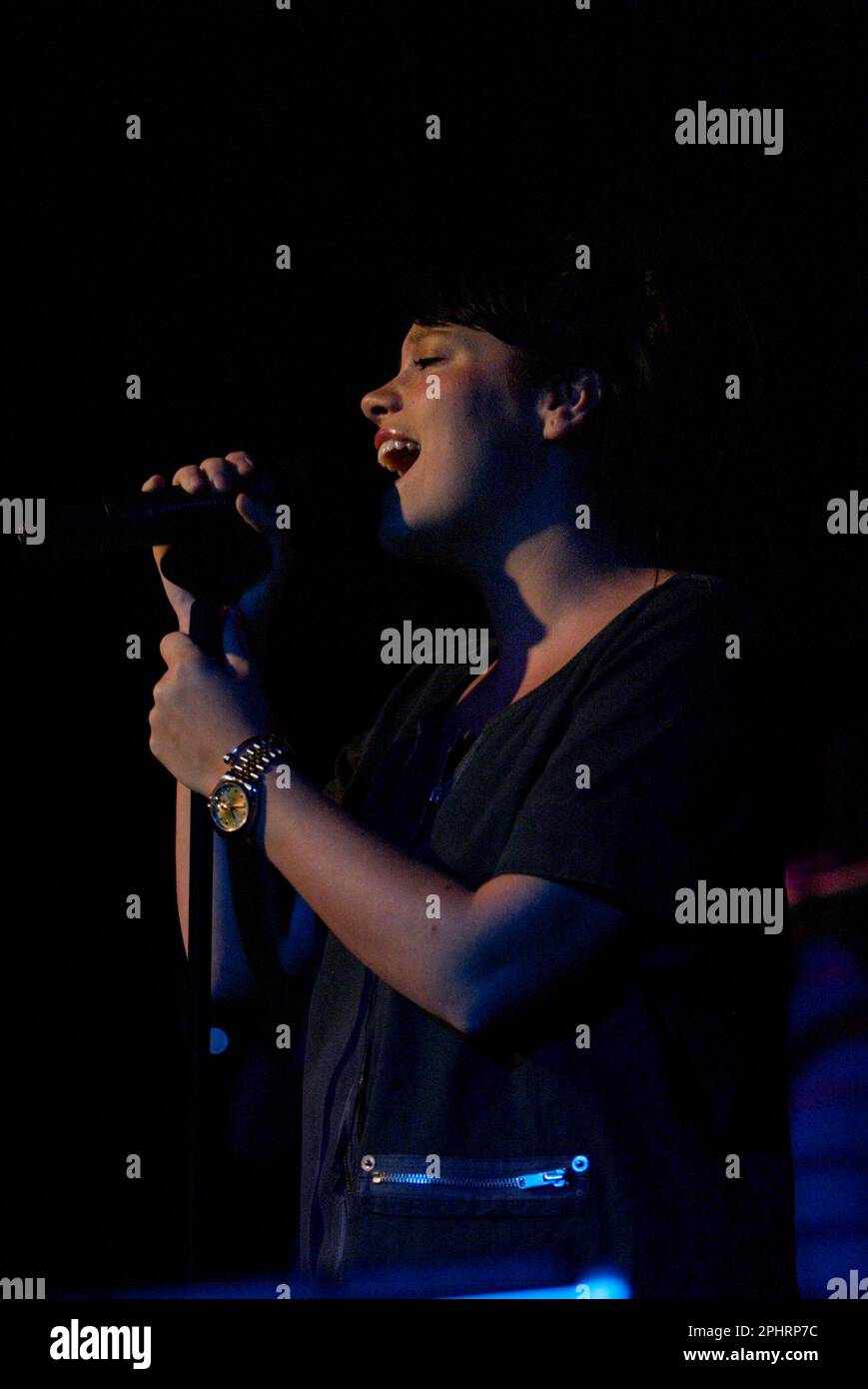 Lily Allen performing live in concert at the Metro Theatre in Sydney ...