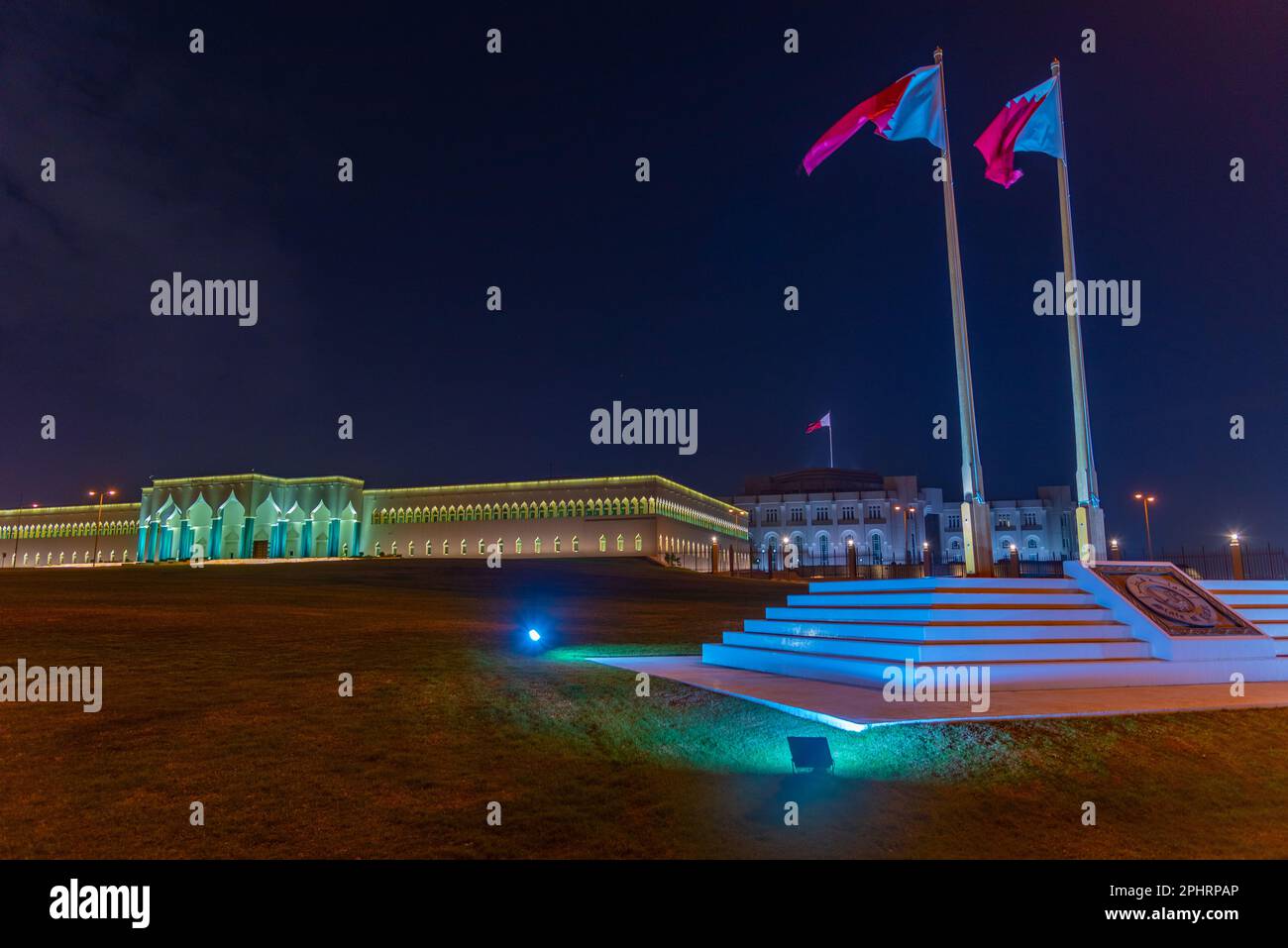 Night view of Fanar Masjid mosque in Doha, Qatar Stock Photo - Alamy