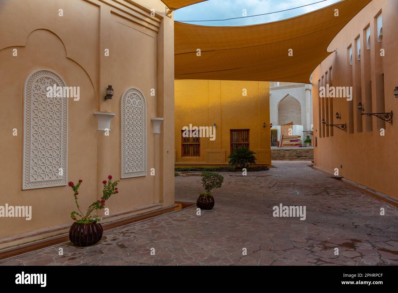 View of the Katara cultural village in Doha, Qatar Stock Photo - Alamy