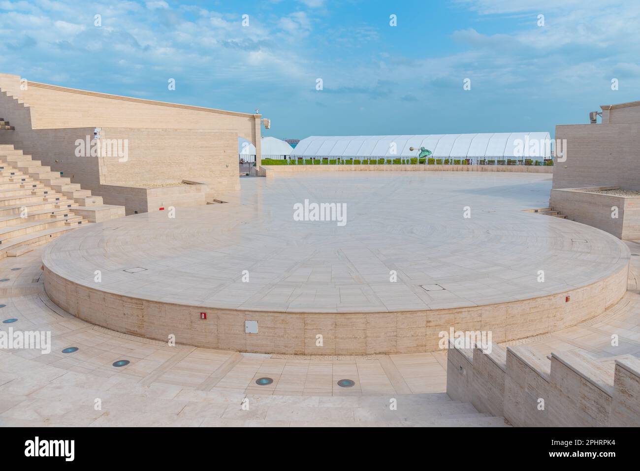 Amphitheatre at the Katara cultural village in Doha, Qatar Stock Photo ...