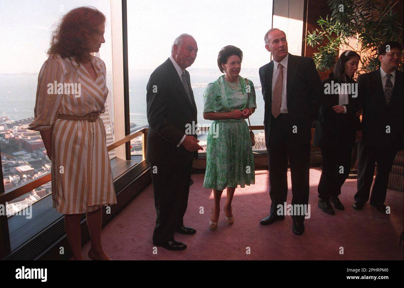 MARGARET 2/C/24JUN95/DD/LS WALTER SHORENSTEIN (LEFT), PRINCESS MARGARET ...