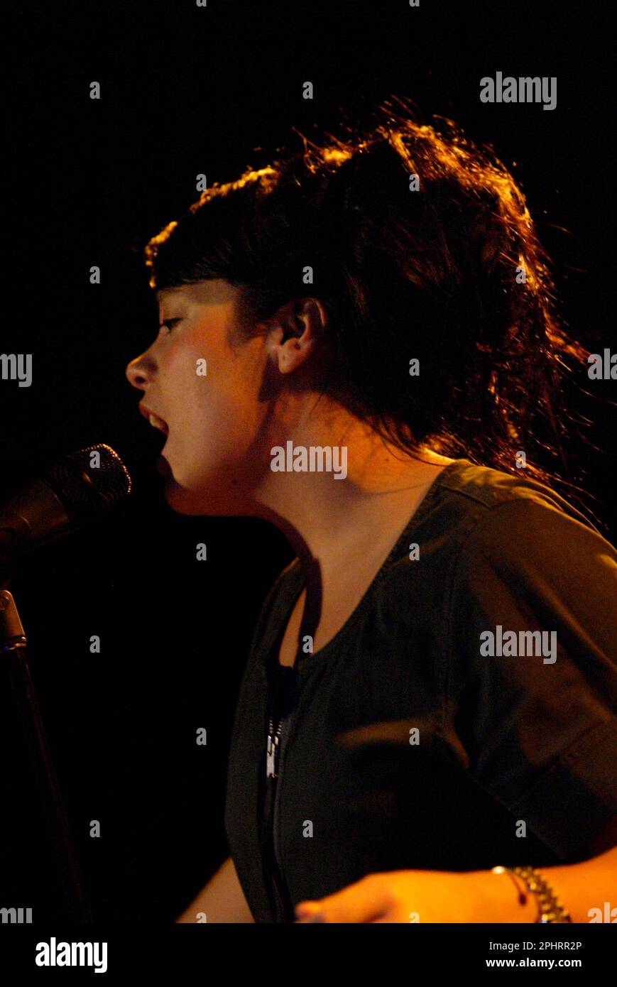 Lily Allen performing live in concert at the Metro Theatre in Sydney ...