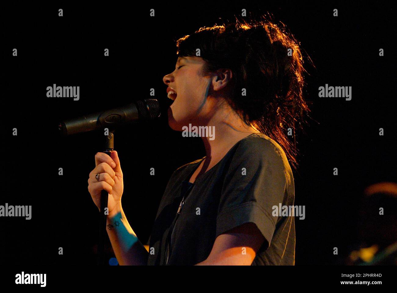 Lily Allen performing live in concert at the Metro Theatre in Sydney ...