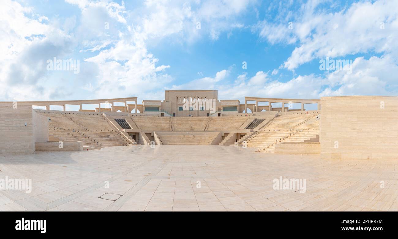 Amphitheatre at the Katara cultural village in Doha, Qatar Stock Photo ...