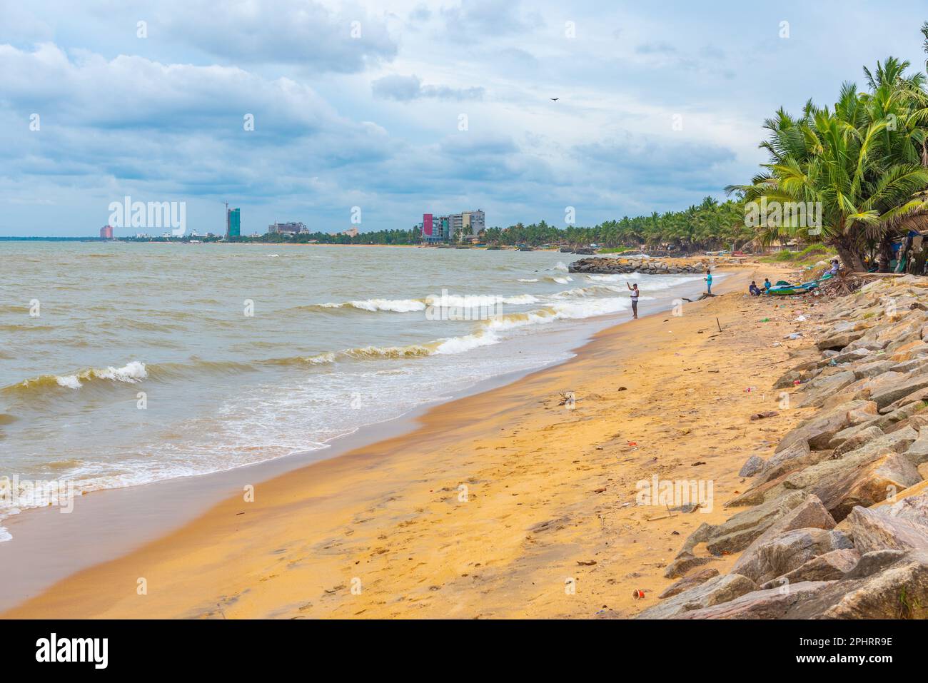 View of a sandy beach in Negombo in Sri Lanka Stock Photo - Alamy