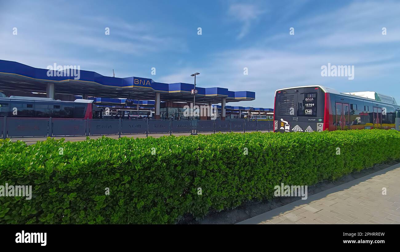 Bus station Koroglu and autobus, Baku, Azerbaijan Stock Photo - Alamy