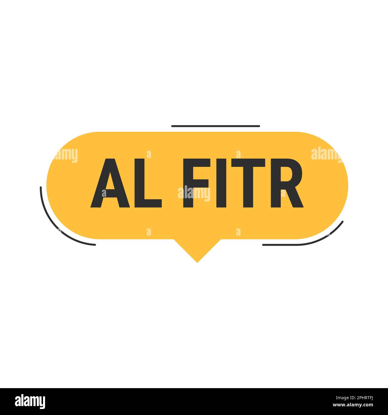 Eid Al-Fitr Countdown Orange Vector Callout Banner with Days Left Until ...
