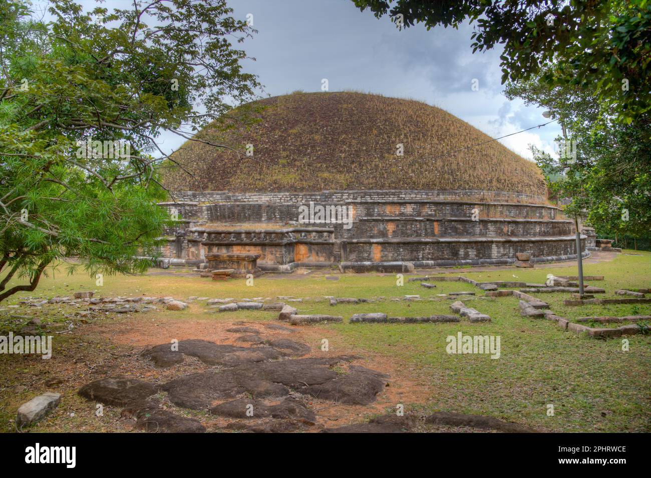 Kantaka Cetiya stupa at Mihintale buddhist site in Sri Lanka Stock ...