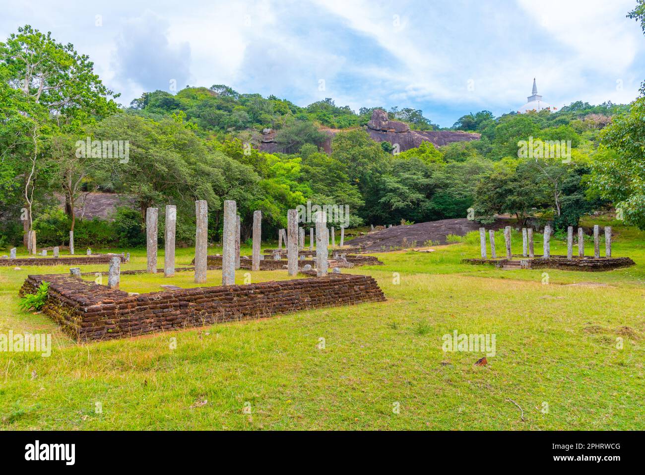 Ancient ruins of the Mihintale buddhist site in Sri Lanka Stock Photo ...